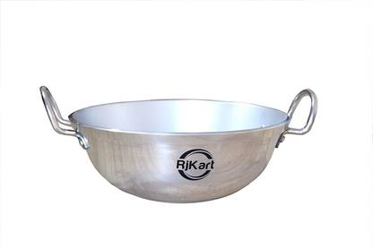 Rjkart Aluminium Kitchen Cooking Kadhai Round Bottom Kadai (6000 ML ...
