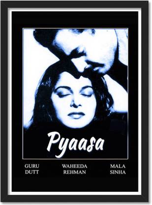 Pyaasa Movie Framed Poster for Room & Office,Framed) Paper Print Paper ...