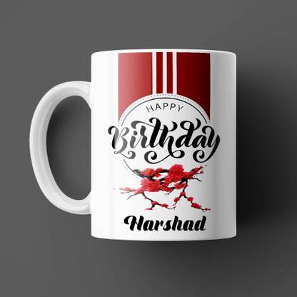 Beautum Happy Birthday Harshad Name White Ceramic Coffee Model ...