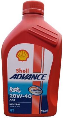 Shell ADVANCE 4T AX3 2OW-40 900ML ADVANCE 4T AX3 20W-40 Synthetic Blend ...