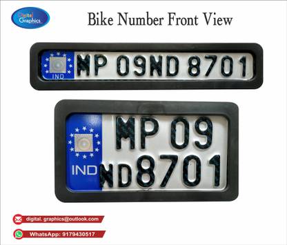 Digital Graphics Aluminium Embossed Blue IND Logo with Frame Bike ...