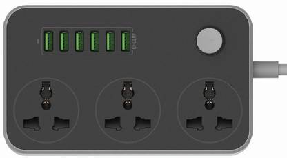 MOCA Extension Board surge protector extension board with 6 USB ...