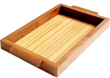 woodshoppy Wooden Sheesham Serving Tray with Natural Tray Price in ...