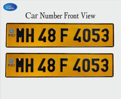 Digital Graphics Aluminium Embossed Taxi Yellow Car Number Plate Price ...