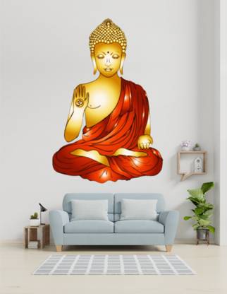 Ocean Decore Gautam Buddha Ji Wall Sticker Medium Self Adhesive Sticker ...
