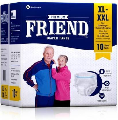 Friend Premium Adult Diaper Pants Extra Large Waist 30 Inch-56 Inch ...