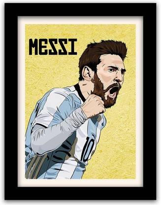 Lionel Messi Poster with Frame - Lionel Messi Framed Poster for Room ...