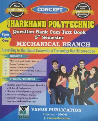 Concept Jharkhand Polytechnic 5th Semester Mechanical ( Paper Back Venus Publication): Buy ...