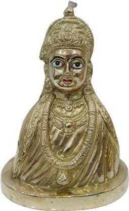 Om Shree Siddhi Vinayak Murti Bhandar Brass Chehar Mata Sitting Base ...