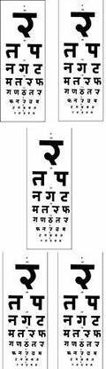 Agarwals Eye Vision Test Chart Hindi (Pack Of 5) Snellen Vision Test ...