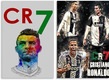Cristiano Ronaldo CR7 Colorful Painting Poster Inspirational & Quirky ...