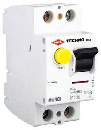 HPL Techno RCCB 25A 2 Pole 240/415V, 50Hz with 10k short circuit withstand capacity 25DP100mA ...
