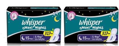 Whisper Ultra Night Sanitary Pad XL+15+15 Sanitary Pad | Buy Women ...