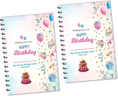 ESCAPER Wishing you a Happy Birthday Designer Diaries (Ruled - A5 Size ...