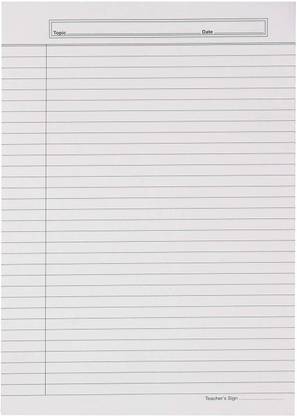Flipkart.com | Sachi A4 One Side Ruled White Interleaf A4 120 gsm, 130 ...
