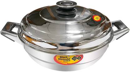 Black Diamond Momo/Modak Maker with Lid & Riveted Handles Stainless ...