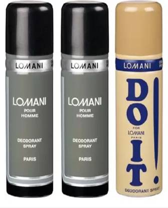 LOMANI 2 Pour Homme and 1 Do It Body Spray ( Pack of 3 ) Deodorant ...
