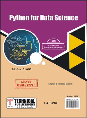 Python for Data Science for GTU 18 Course (V - CE/CSE/Open Elec. 1 - 3150713): Buy Python for ...