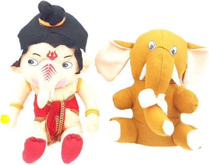 varundhifashion Ganesh With Hathi Soft Toy Teddy Bear For Kids Pack 2 ...