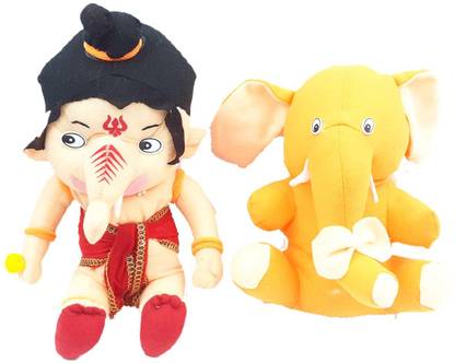 varundhifashion Ganesh With Hathi Soft Toy Teddy Bear for Kids Pack 2 ...