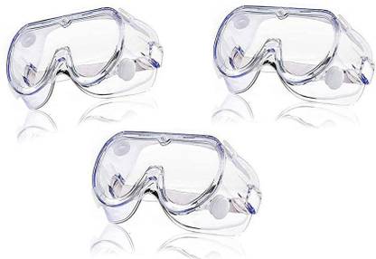 Priority Safety Goggles White Eye Wear Clear Protective Glasses ...