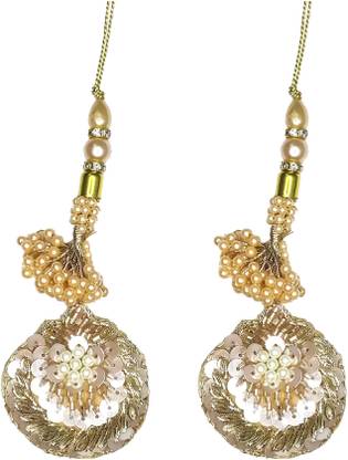 Mass Pro Zari Sitara Sequence Moti Beads Bunch Golden&pinkColour ...