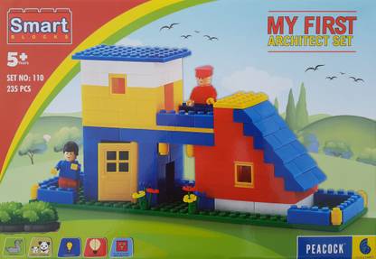 Peacock Smart Blocks My First Architect Set- 235 Pcs - Smart Blocks My ...