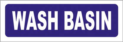 Masstone Wash Basin Sign board 4 inch x 12 inch Emergency Sign Price in ...