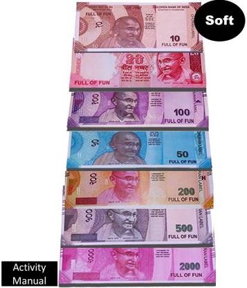 Mallexo Pack of 140 pc Combo Playing Indian Currency Notes for Fun ...