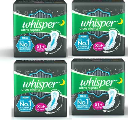 Whisper Ultra Night Sanitary Pads - XL Plus Sanitary Pad | Buy Women ...