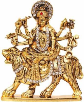 VIRAAJ COLLECTION Mata rani Gold Murti For temple Car Dash Board ...