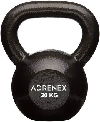 Adrenex by Flipkart 20 kg cast iron kettlebell Black Kettlebell - Buy ...