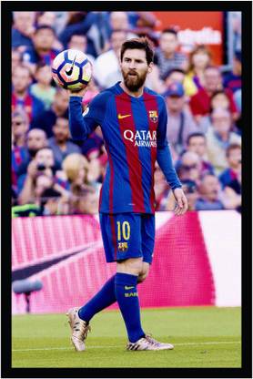 Lionel Messi Poster with Frame F-82 Paper Print - Quotes & Motivation ...