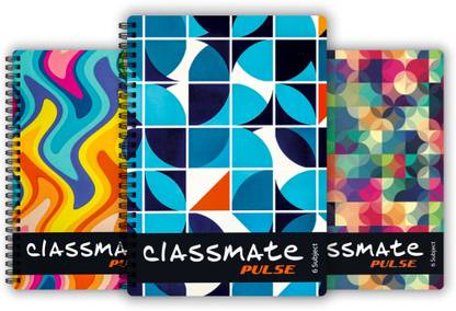 Classmate Pulse 6 Subject (267 X 203 mm) Spiral Regular Notebook ...