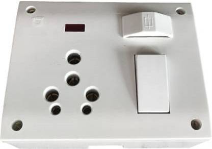 Zodias 1Nos Switch, 1Nos Socket White Heavy Duty PVC Extension Board ...