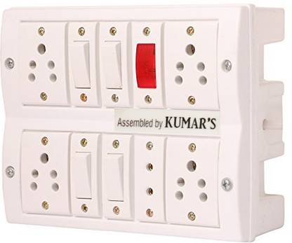 KUMAR multi outlet board Fitted with BRANDED (ISI MARKED) 5 Sockets(5 ...