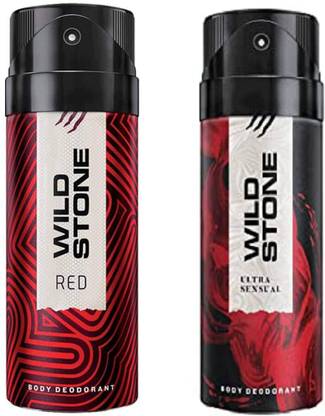 Wild Stone Red + Ultra Sansual Body Spray 150ml-2Pcs SOP02 Body Spray ...