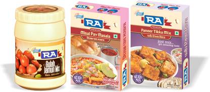 RA MASALE RA Gulab Jamun mix 200g + RA Paneer Tikka Mix 50g + RA Misal ...