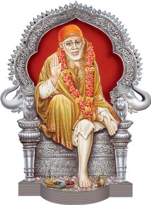 god & god's 55 cm Sai Baba Wall Sticker Self Adhesive Sticker Price in ...