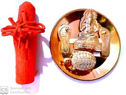 SHREENATHJI Vastu Swetark Ganpati White Ark MUL swetark Ganesha + Mahalaxmi Charan Paduka ...