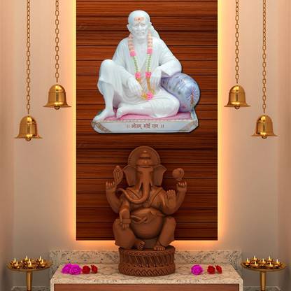 god & god's Sai Baba Wall Sticker Medium Self Adhesive Sticker Price in ...