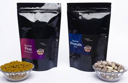 Gopcy Combo Packets of 2 Nuts - Roasted Peanuts Salted and Yellow Peas ...