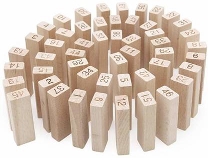 Bluebells India Jenga/ zenga Game Number Blocks Stacking Playset ...