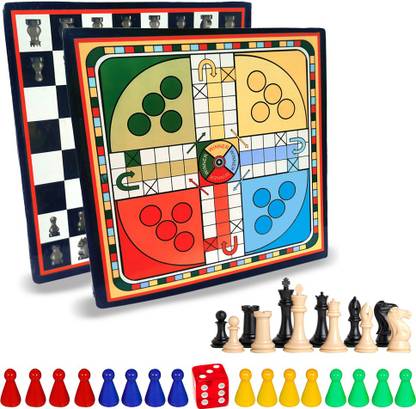 Sparsh International Chess-Ludo 2 in 1 Board Game (12x12 inches) with ...