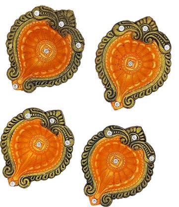Ascension Designer Diya Deepak Special Reusable Diya Colourful Earthen ...