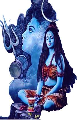 SahajDecor 43 cm Jatadhari Shankar With shivling Magnetic Sticker Price ...