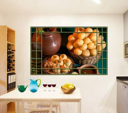 ArtCreative 48 cm Pani puri Waterproof Kitchen wallpaper/poster (pvc ...