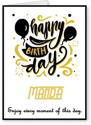Midas Craft Happy Birthday Manda ….03 Bithday Message Greeting Card ...