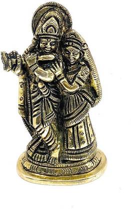 vyomika decor Lord Krishna With Radha Rani Idol Brass Statue|Love ...