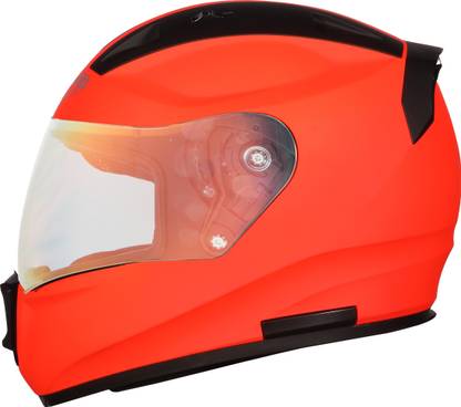 Steelbird SA-1 7Wings Aeronautics Full Face Helmet in Glossy Fluo Red ...